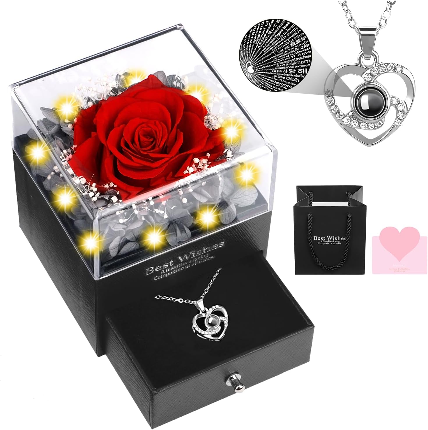 Amazon.com: Generic Preserve Rose Music Box, Flower Gift for mom ...