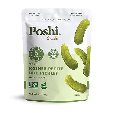 Amazon.com : Poshi Petite Dill Pickles with Sea Salt - Ready-to-Eat ...