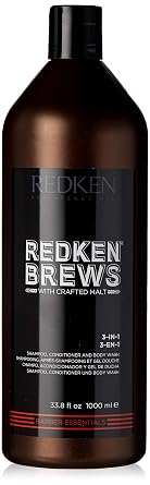 Amazon.com: Redken Brews 3-In-1 Men's Shampoo, Conditioner, and Body ...