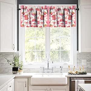 Amazon.com: LITINGZHILONG Cartoon Cute Strawberry Valance, Pink Bear ...