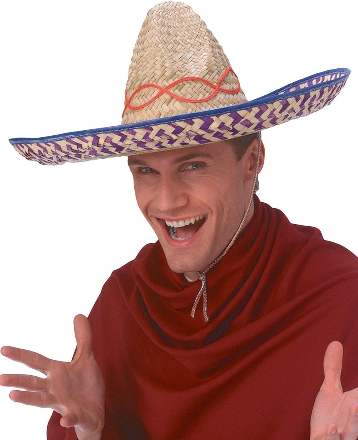 Amazon.com: Rubie's unisex adult Embroidered Straw Sombrero Party ...