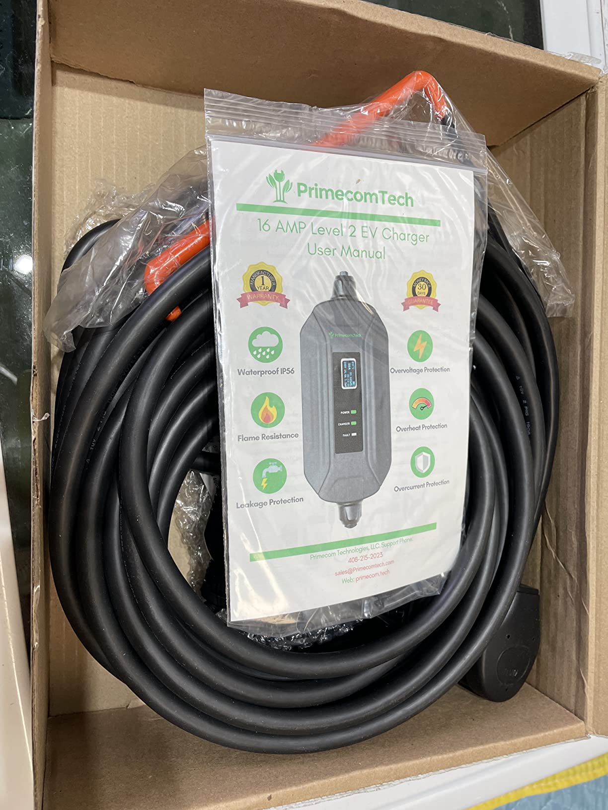 $15/mo - Finance PRIMECOM Level 2 Electric Vehicle (EV) Charger (220V ...