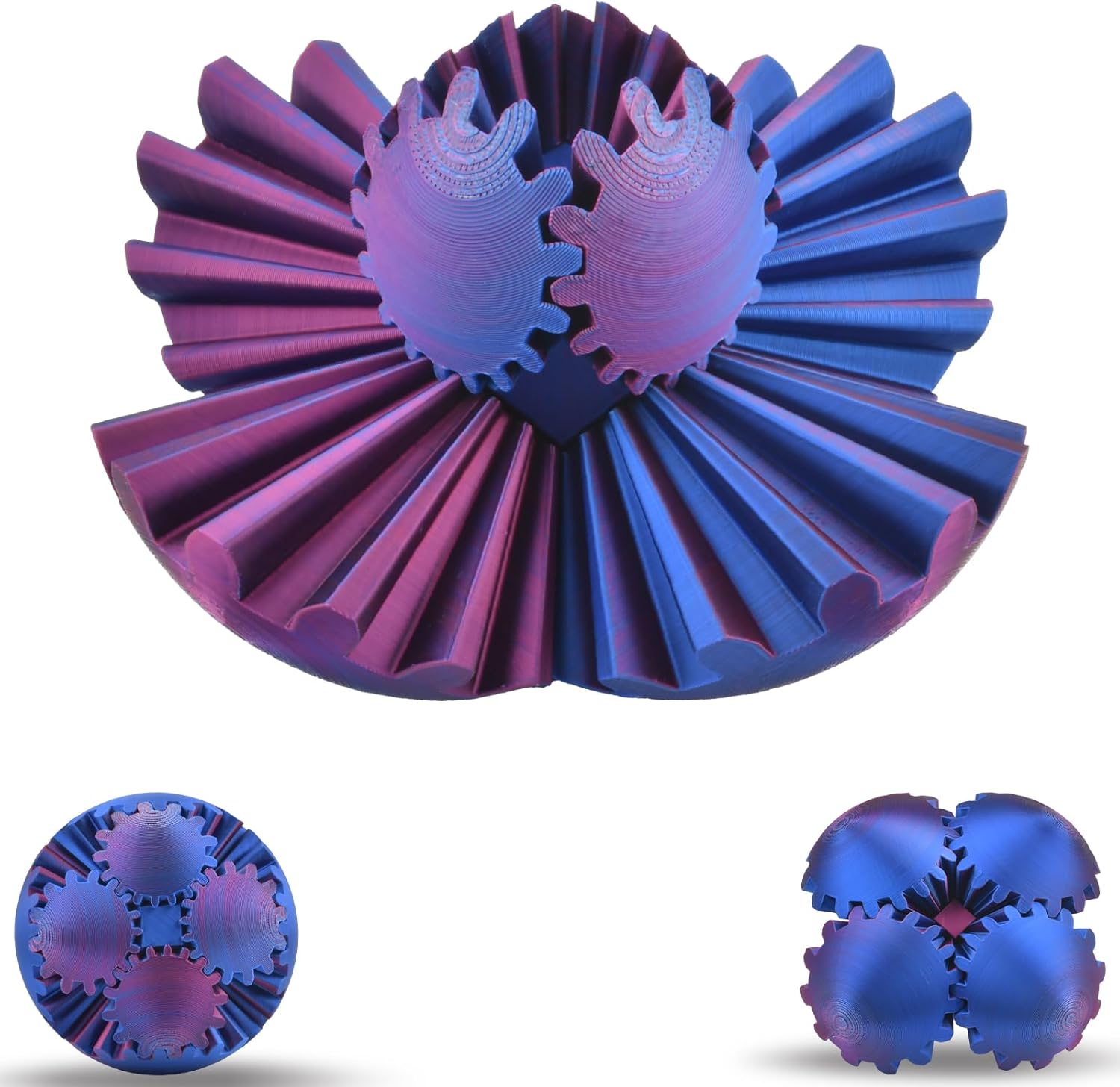 Amazon.com: 3D Printed Gear Sphere Ball – Colorful Gear Ball Fidget ...