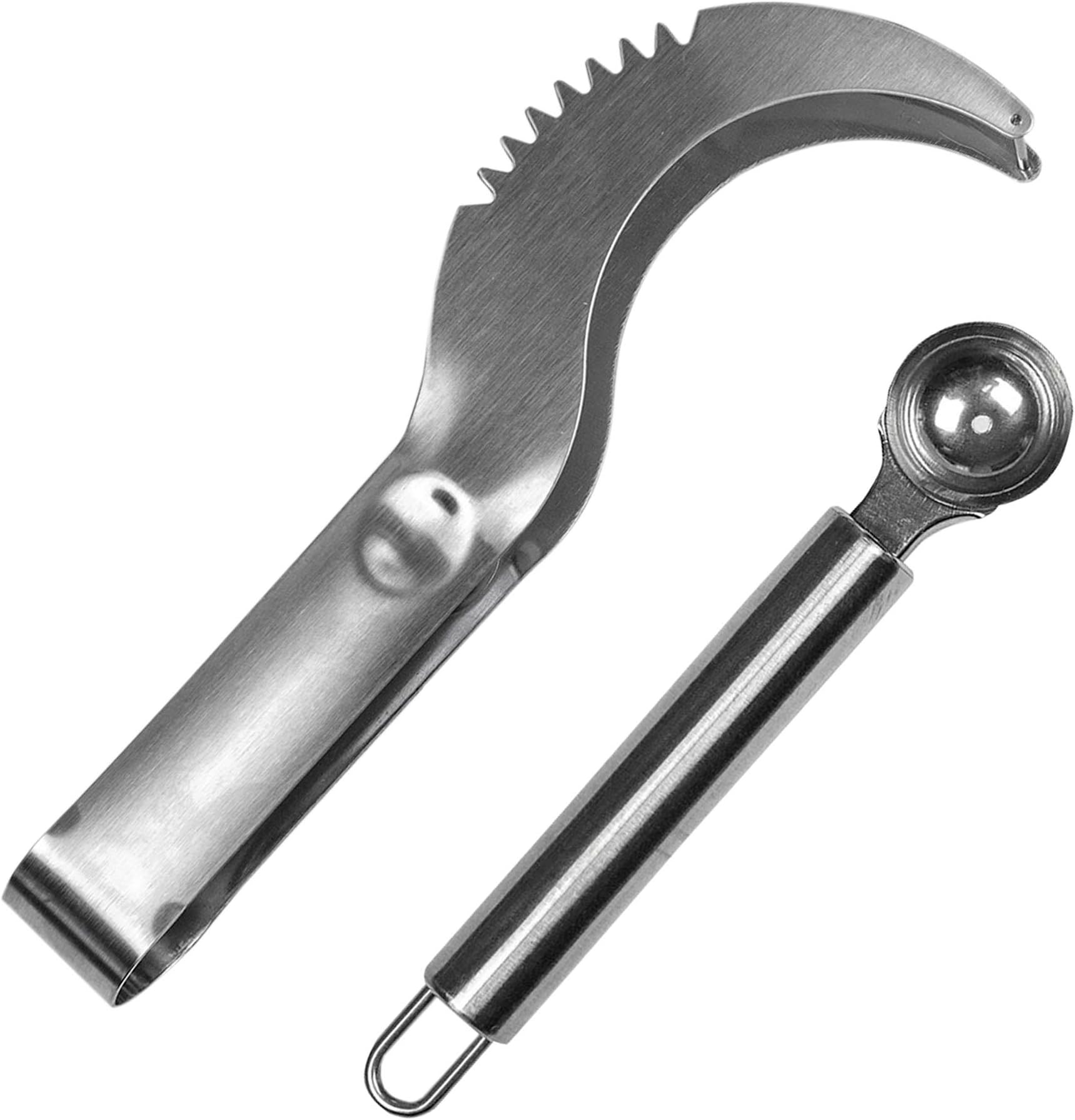 Amazon.com: BURIUS Stainless Watermelon Cutter Slicer Tool - Fruit ...