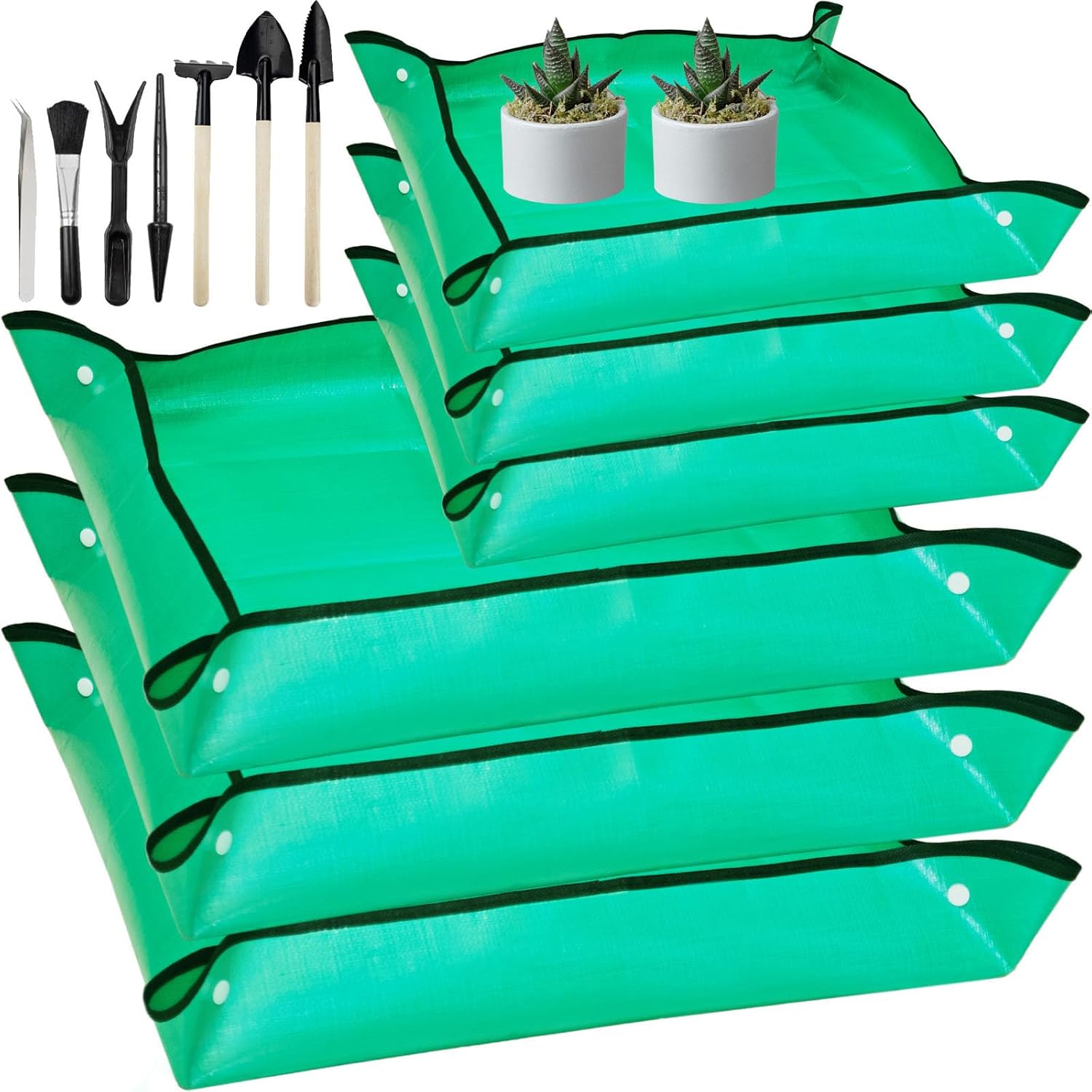 Amazon.com : Beieverluck 6 Pieces Repotting Mat for Indoor Plants ...