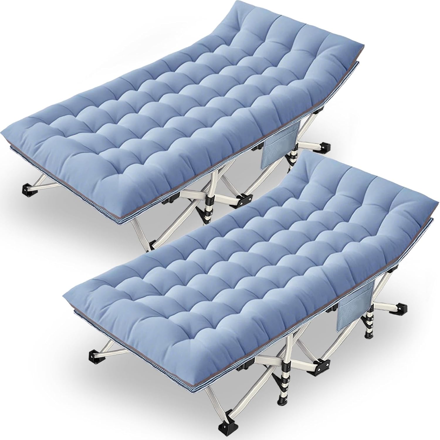 Amazon.com: Oversize Camping Cot 2 Pack Extra Large Camping Bed for ...
