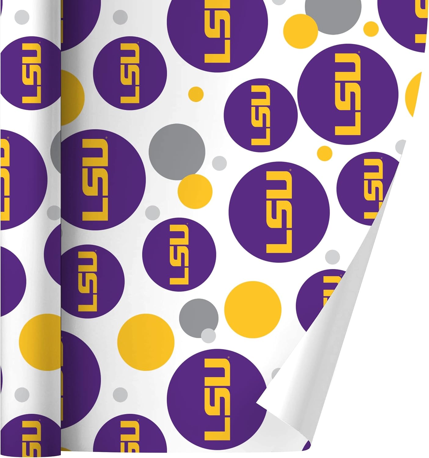 Amazon.com: GRAPHICS & MORE LSU Logo on Purple Gift Wrap Wrapping Paper ...
