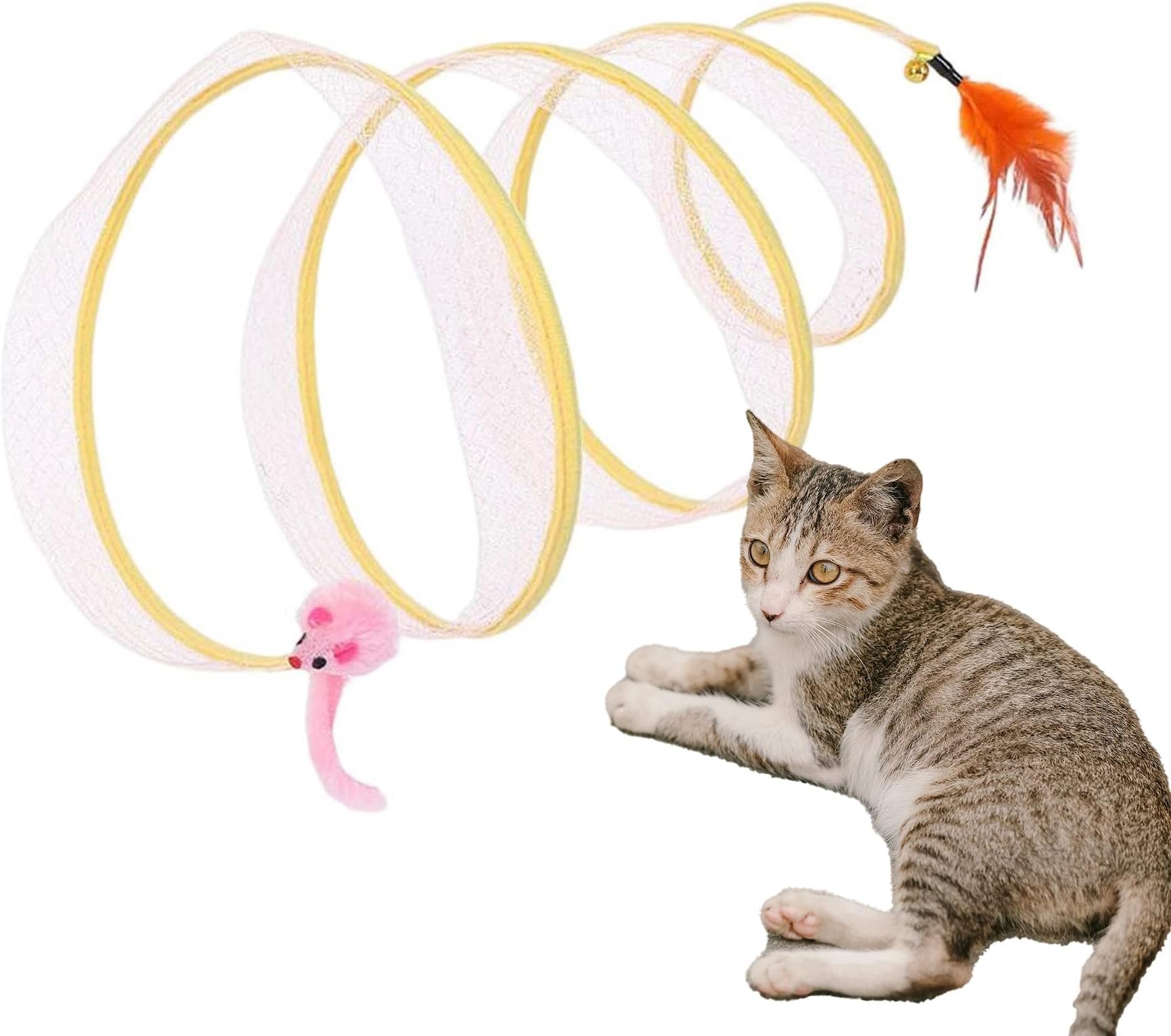 Amazon.com: Flilail Folded Cat Tube Tunnel,Cat Toys for Indoor Cats ...