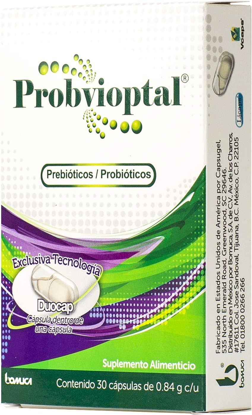 Probvioptal Probióticos y Prebióticos 30 cápsulas : Amazon.com.mx ...