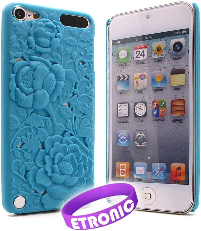 Amazon.com: (by Etronic) Blue 3D Sculpture Flower Hard Back Case for ...