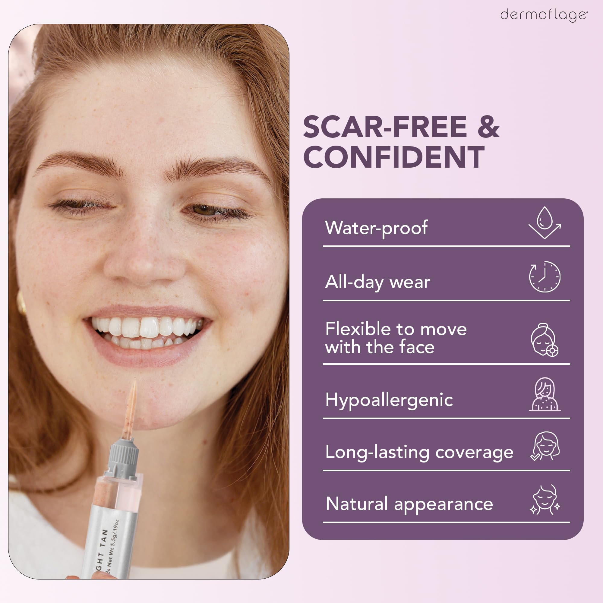 Snapklik.com : Dermaflage Scar Filler Kit - Light Tan - Deep Scar Cover ...
