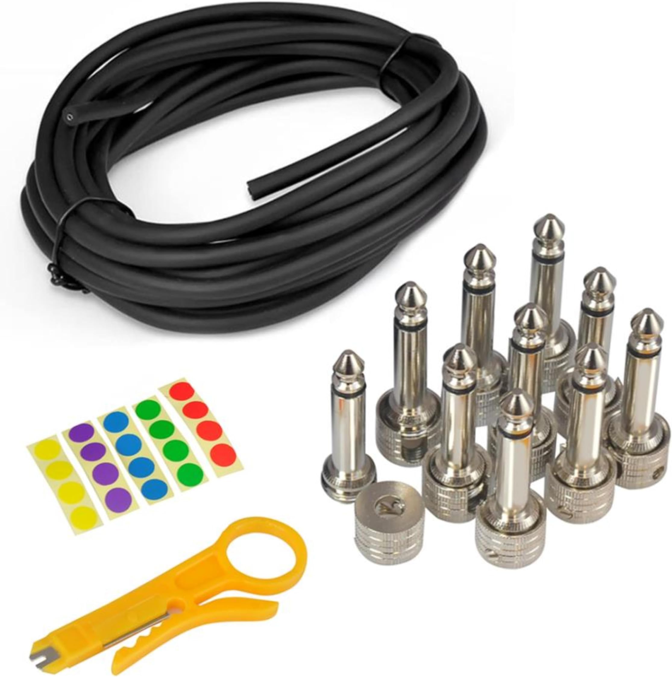 Amazon.com: Pyle Pro-Audio Pedal Board Patch Cables-Universal D.I.Y ...