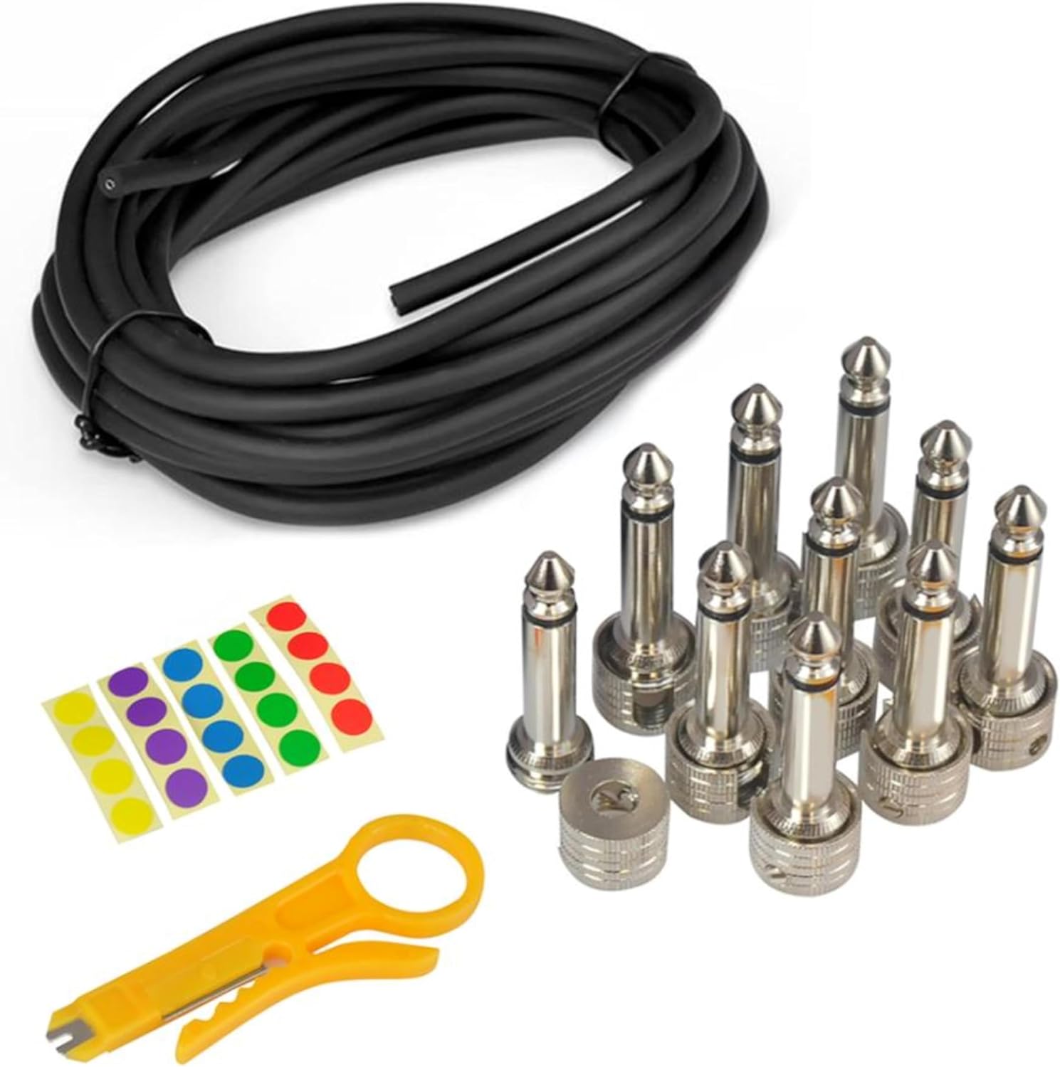 Amazon.com: Pyle Pro-Audio Pedal Board Patch Cables-Universal D.I.Y ...