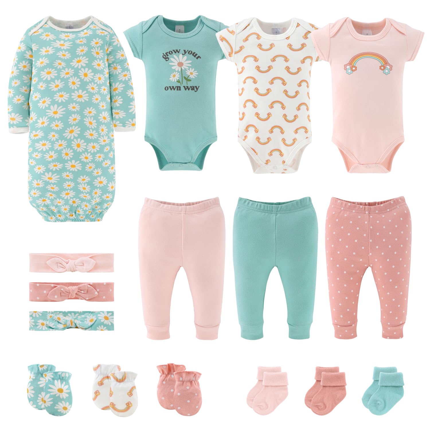 Amazon.com: The Peanutshell Baby Layette Gift Set for Baby Girls - 16 ...