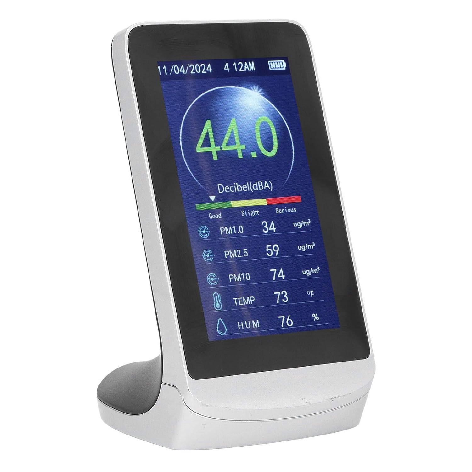 Decibel Meter Wall Sound Level Readers Temperature Moisture PM 2.5 ...