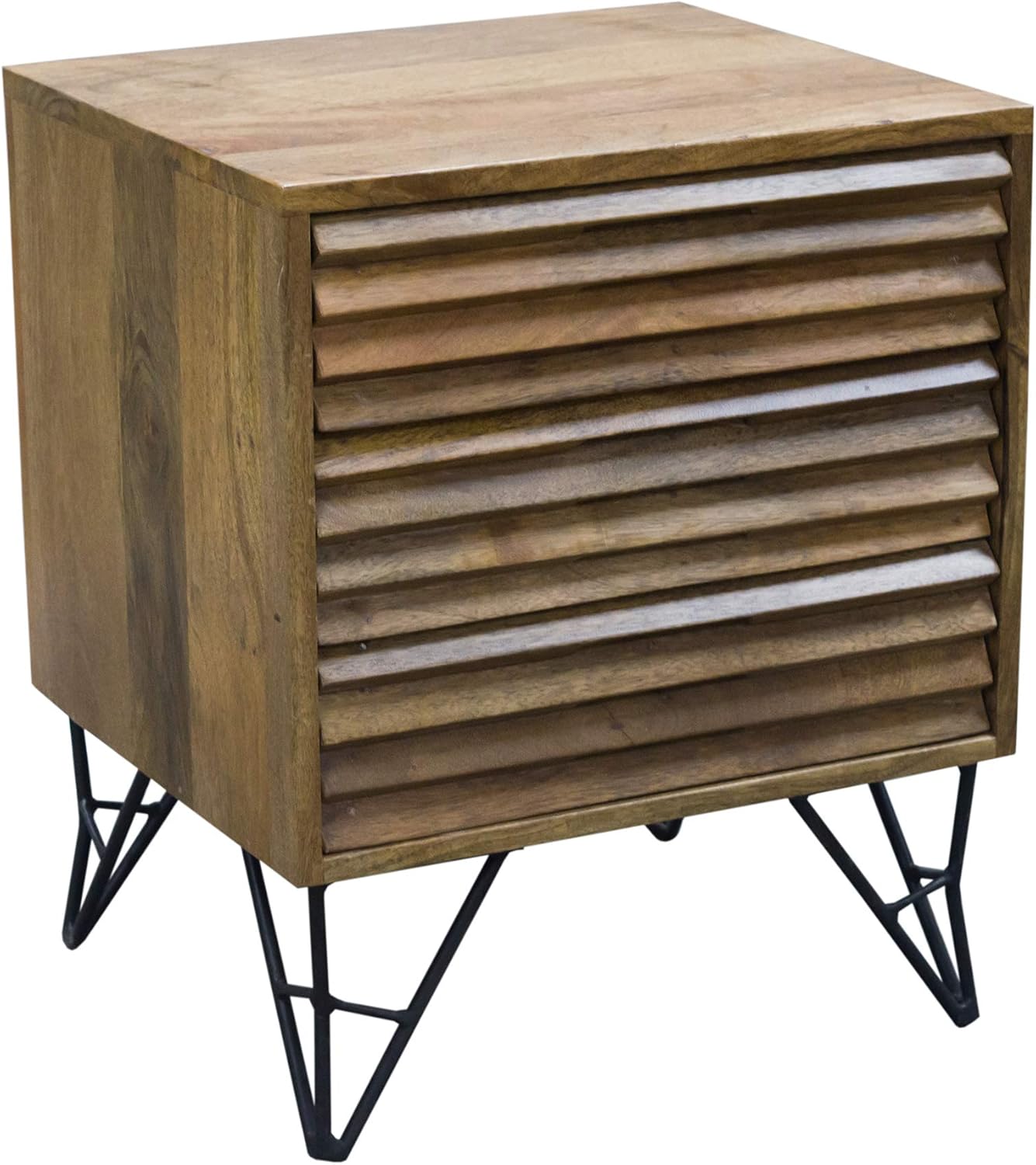 Amazon.com: Amazon Brand - Rivet Mango Wood and Iron 3-Drawer Shutter ...