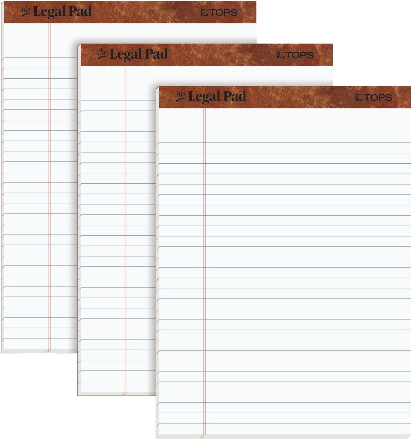 TOPS The Legal Pad Legal Pad, 8-1/2 x 11-3/4 Inches, Perforated, White ...