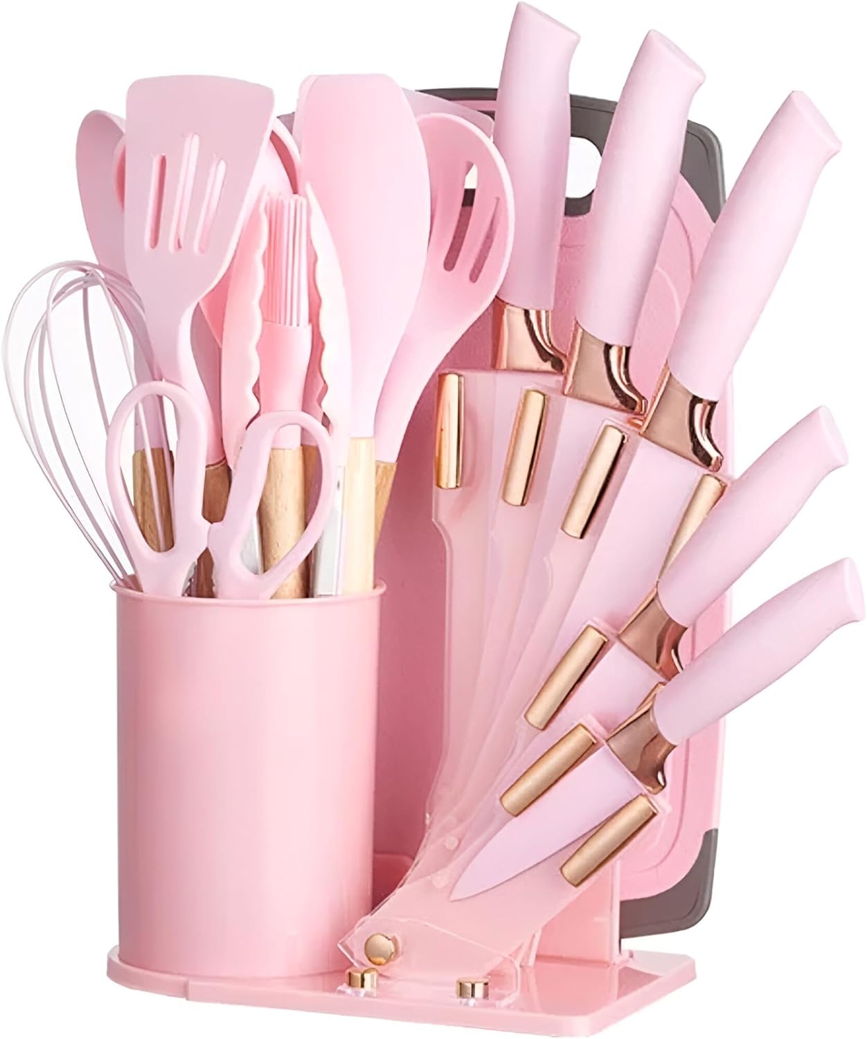 Amazon.com: DANFFI - Kitchen Utensils Set - Silicone Cooking Utensils ...