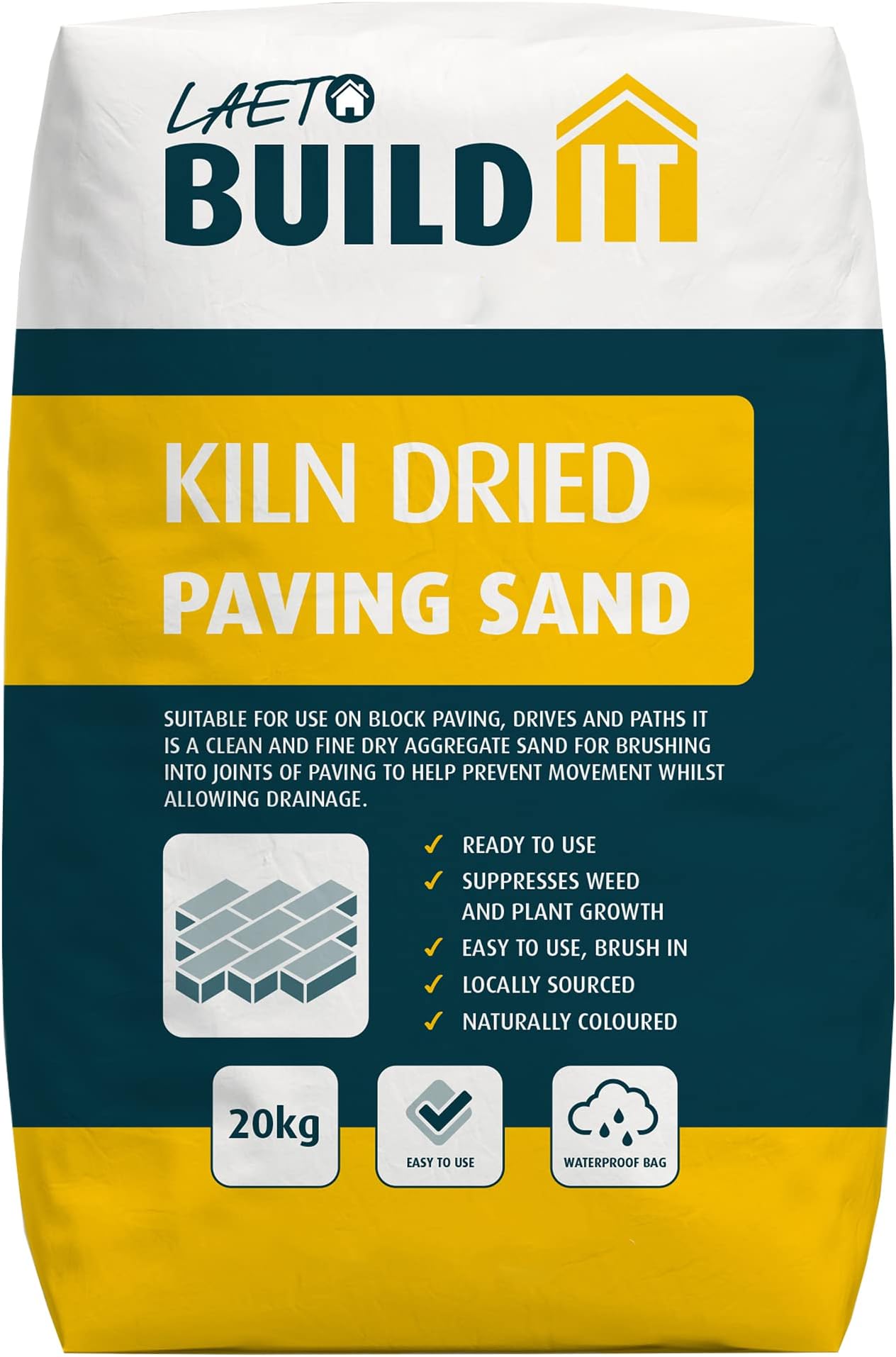 Laeto Build It Kiln Dried Sand A Simple Seal For Block Paving slabs ...