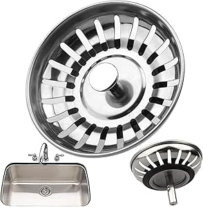 Kitchen Sink Plug Stainless Steel Sink Bowl Strainer Plug Replacement ...