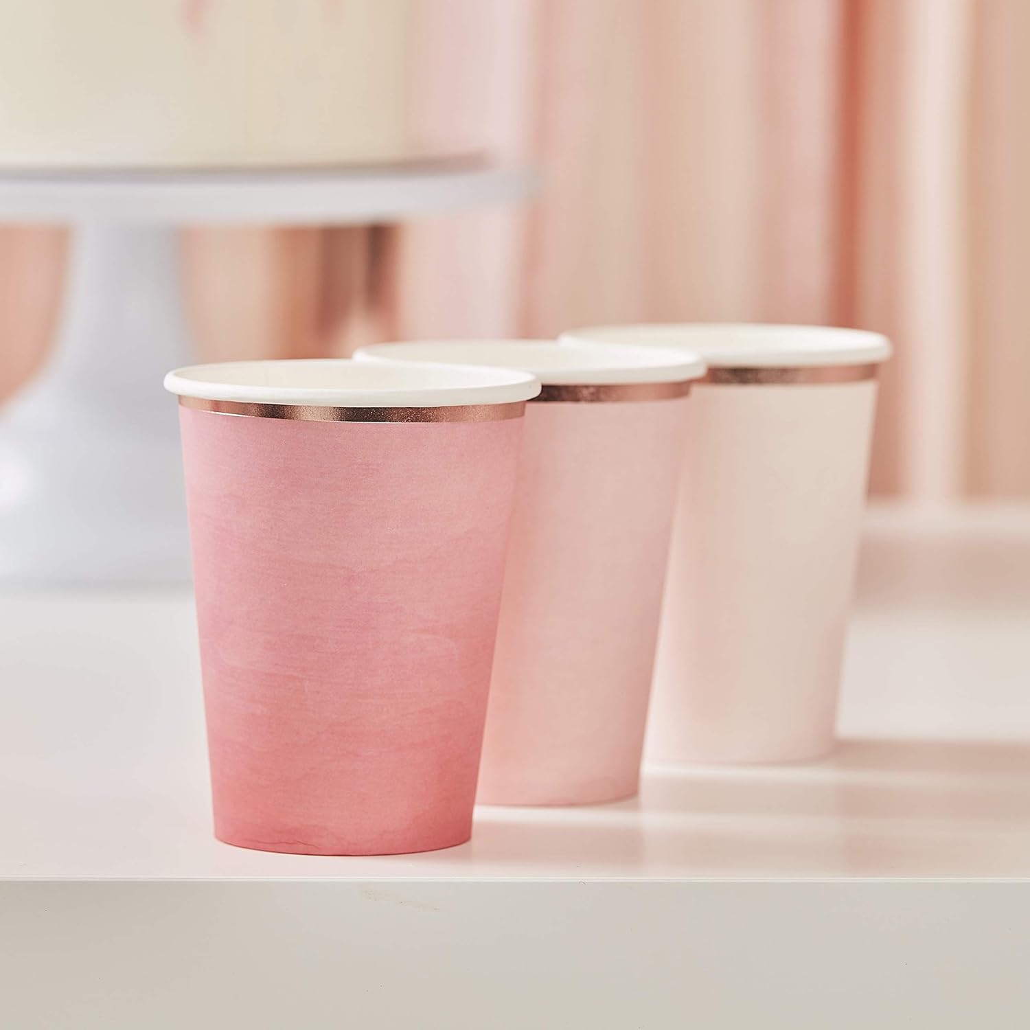 Ginger Ray Party Ombre Pink Paper Cups 8 Pack Mix : Amazon.co.uk: Toys ...