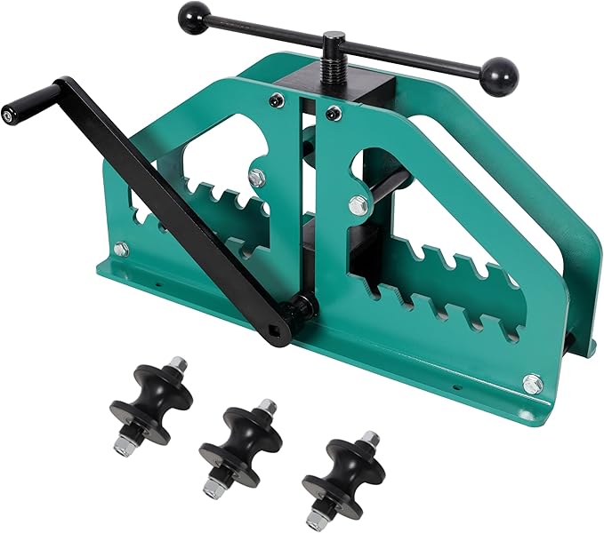 Tube Roller Bender with 3 Dies Pipe Rolling Machine Round Tube Bending ...