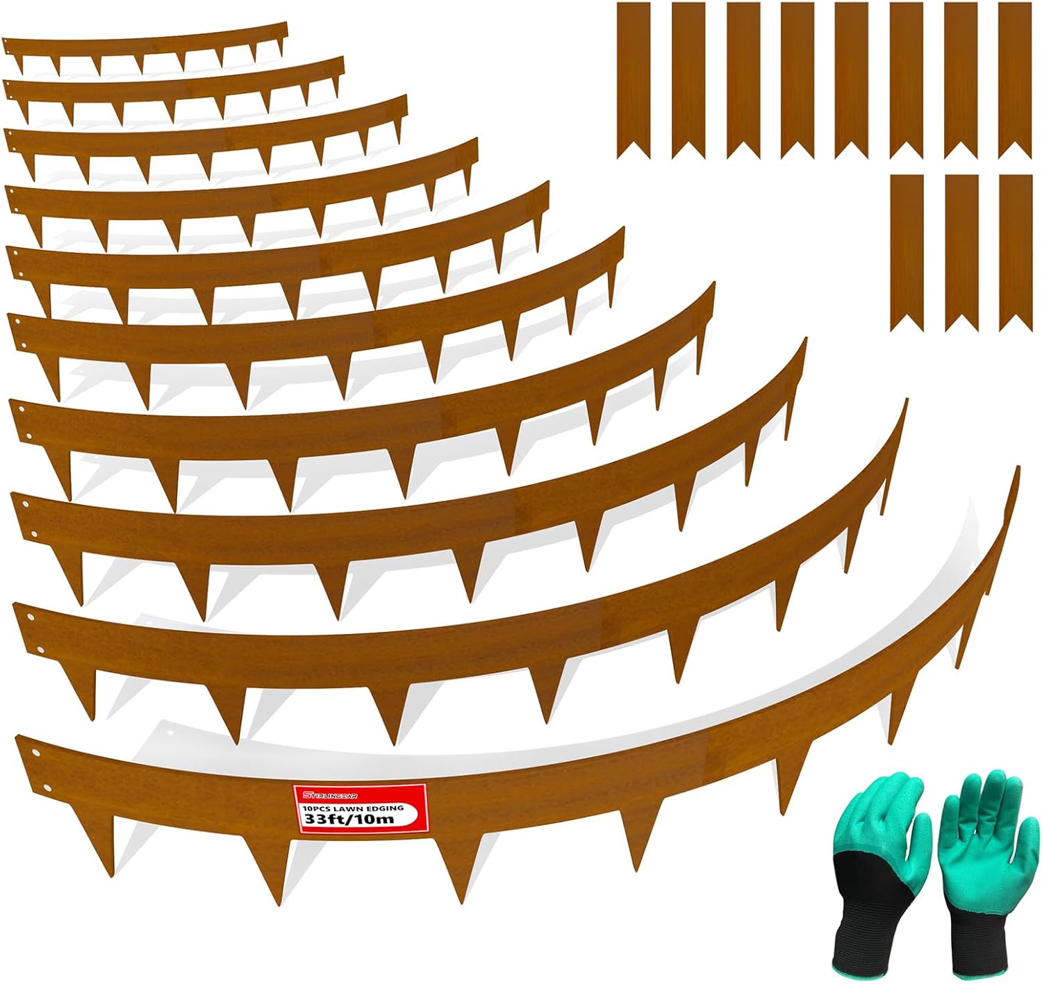 Amazon.com : 33ft. Cor-Ten Steel Landscape Edging (10-Pack) – 40" Metal ...