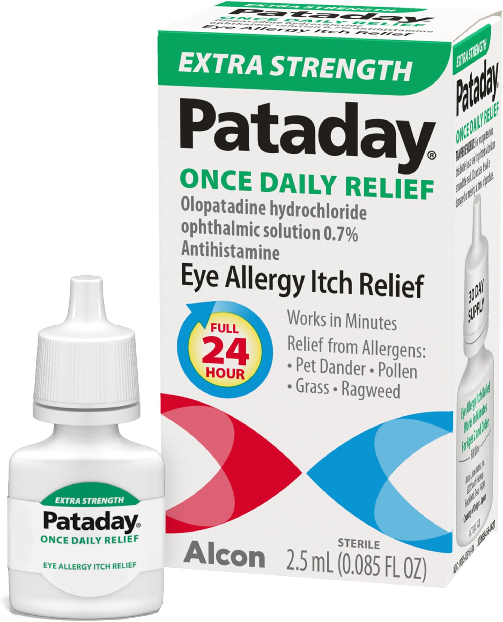 Amazon.com: Pataday Once Daily Relief Extra Strength Relief, 2.5ml ...