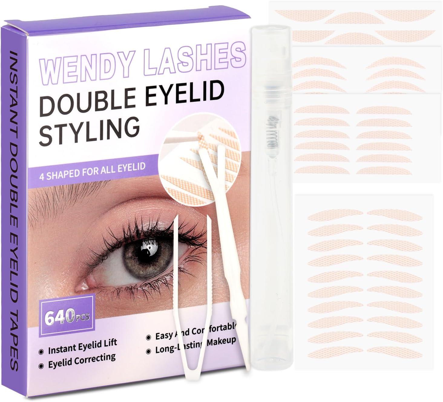 Eyelid Tape 640 Pcs Invisible Eyelid Lifter Strips Eye Lift Waterproof ...