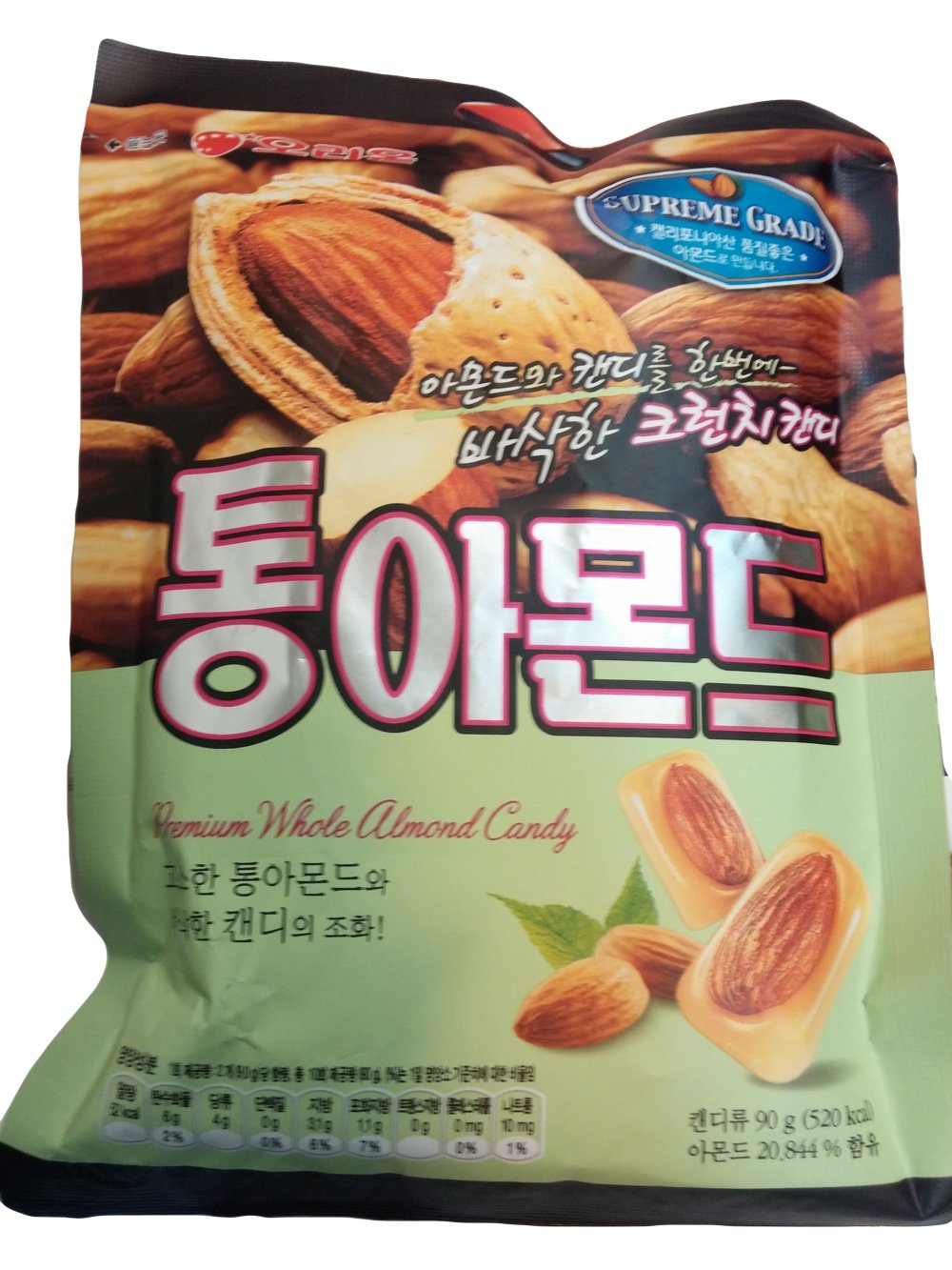 Amazon.com : Orion Tong Almond Crunch Candy Korea Mandel Bonbons ...