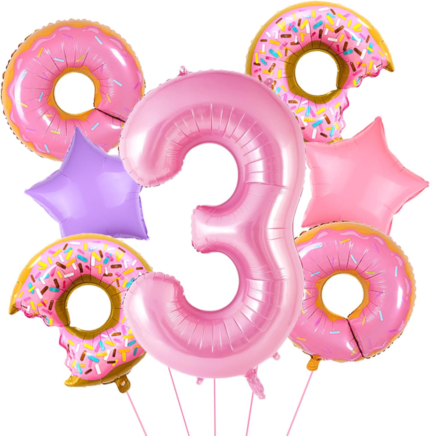 Amazon.com: Radafoat 7Pcs Donut Balloons Birthday Party Decorations 40 ...