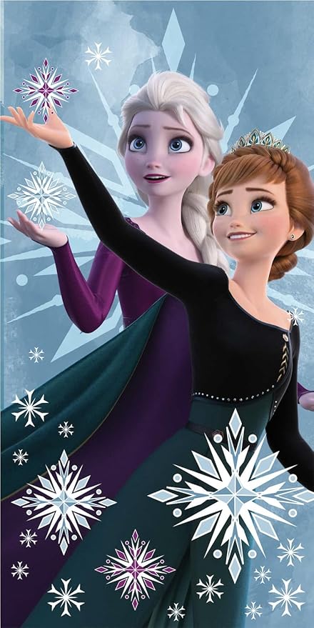 Jerry Fabrics Anna Elsa Frozen Bath Towel 70 x 140 cm : Amazon.co.uk ...