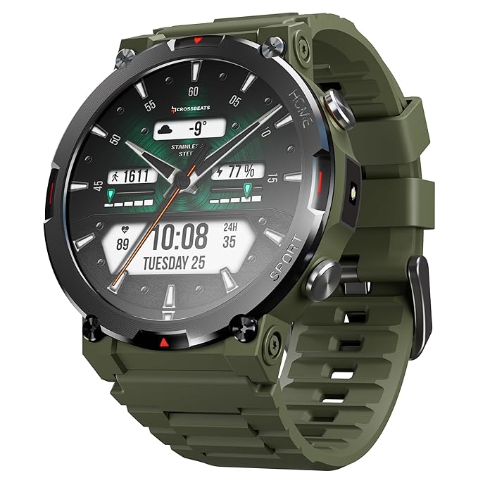 CrossBeats Everest 2.0 Smart watch for Men 1.43" True AMOLED, Always ON ...
