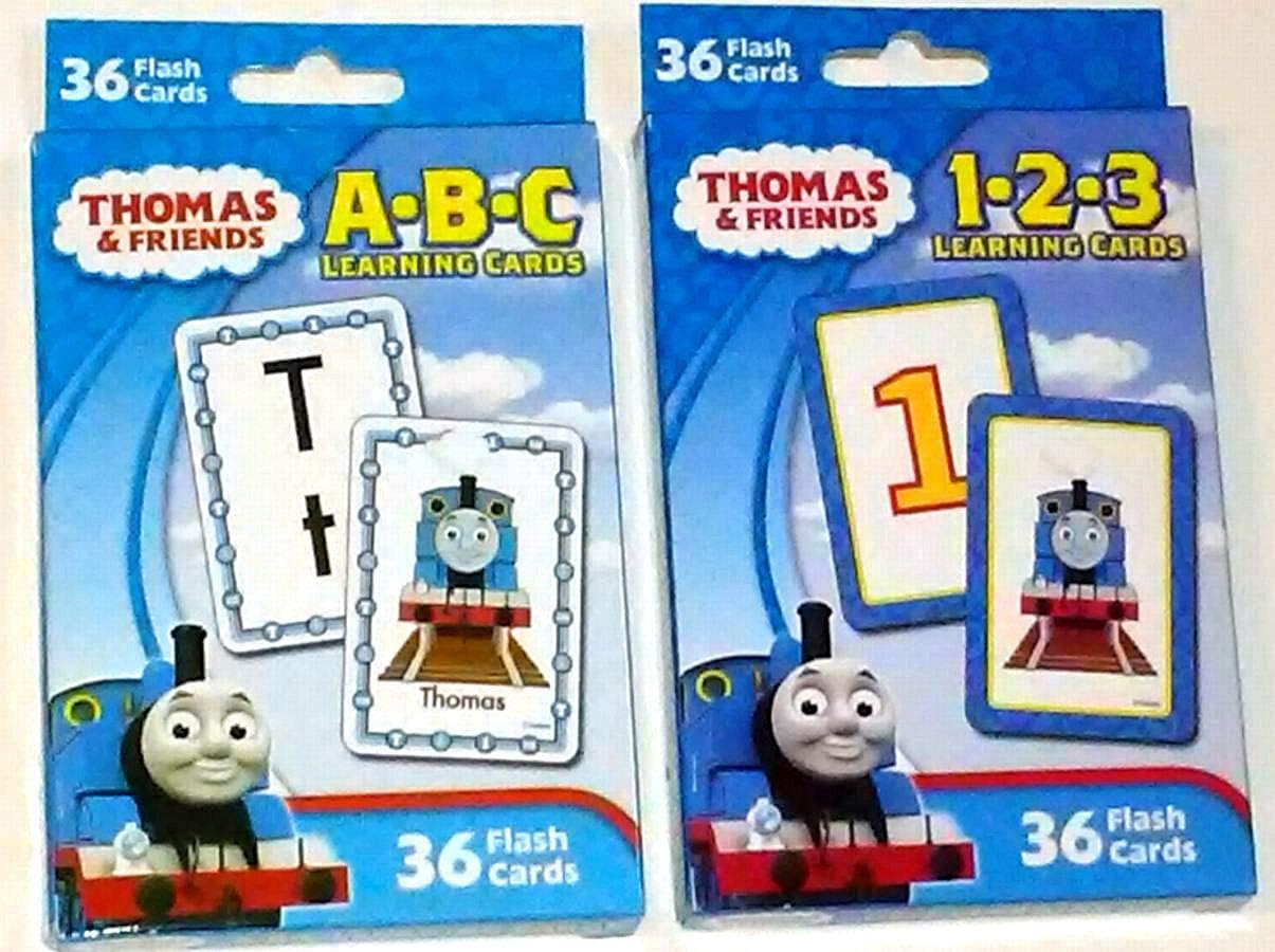 Amazon.com: Thomas the Train and Friends Set of 2 Learning Flash Cards ...