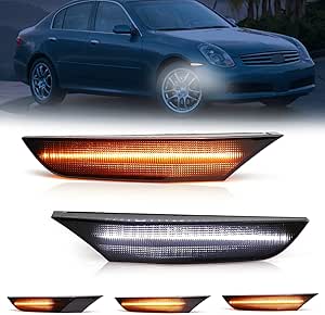Amazon.com: FetonAuto Sequential LED Side Marker Lights for 2003-2007 Infiniti G35 Sedan Base X ...