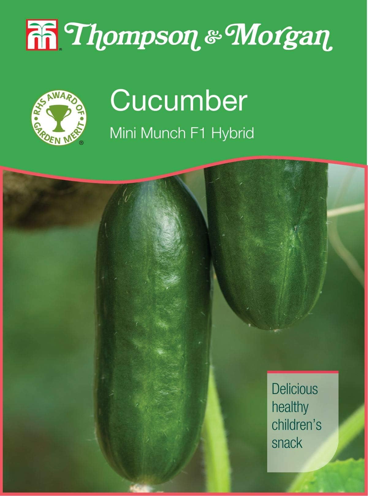 Thompson & Morgan - RHS Vegetables - Cucumber Mini Munch F1-4 Seed ...