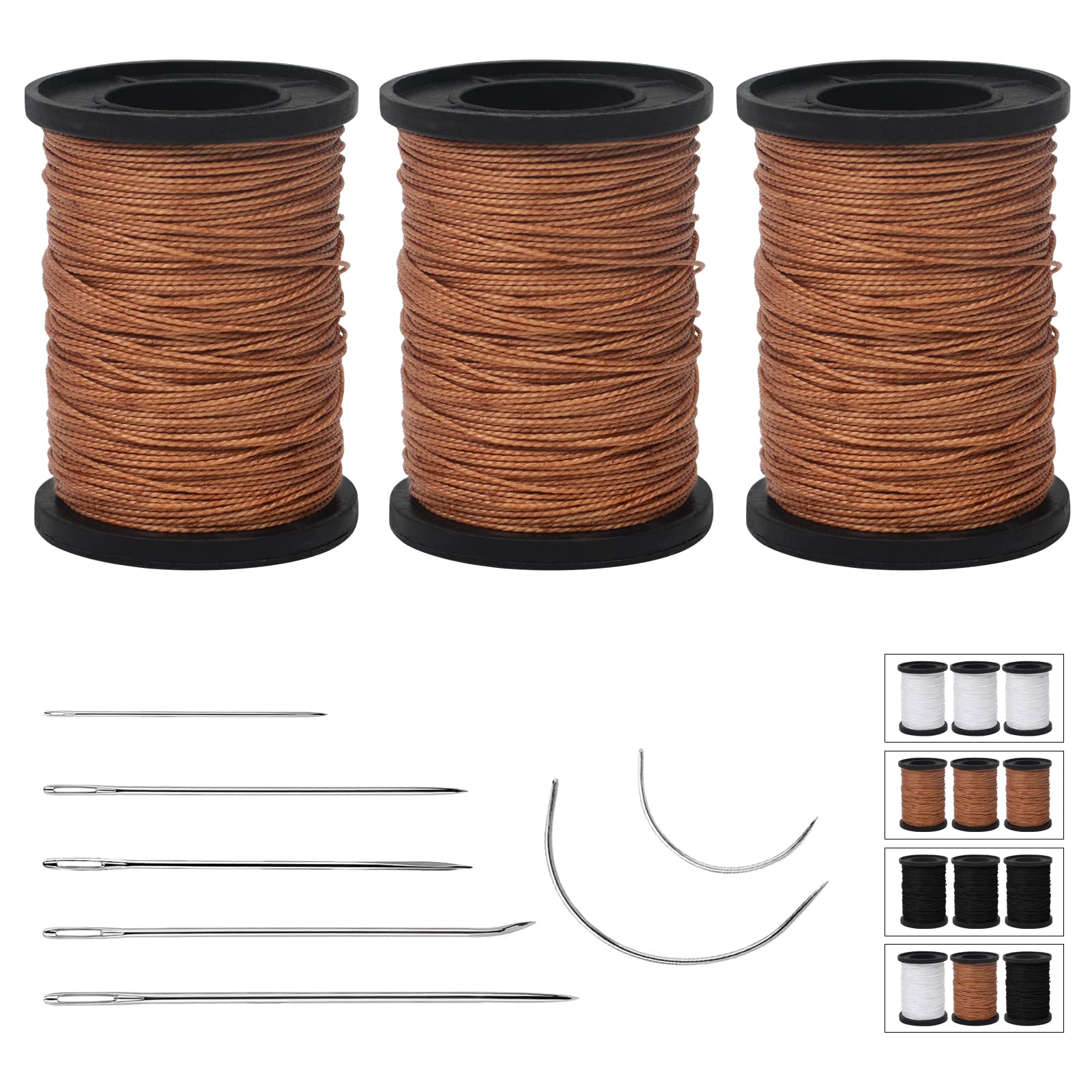 Amazon.com: JeogYong Sewing Thread Kit, 3 Pack Polyester Thread with ...