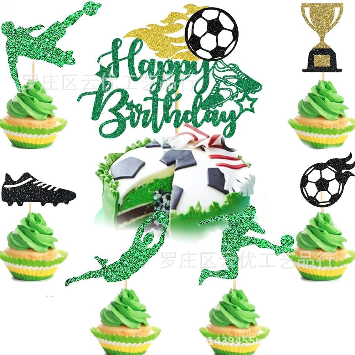 Football Cake Toppers-simyron Soccer Cake Topper Decorations for ...