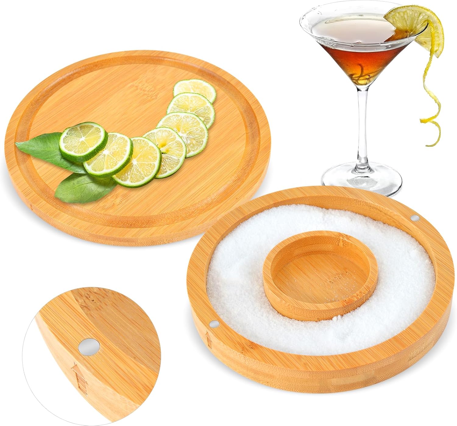 Amazon.com | Margarita Salt Rimmer with Lid Margarita Salt Dish Glass ...