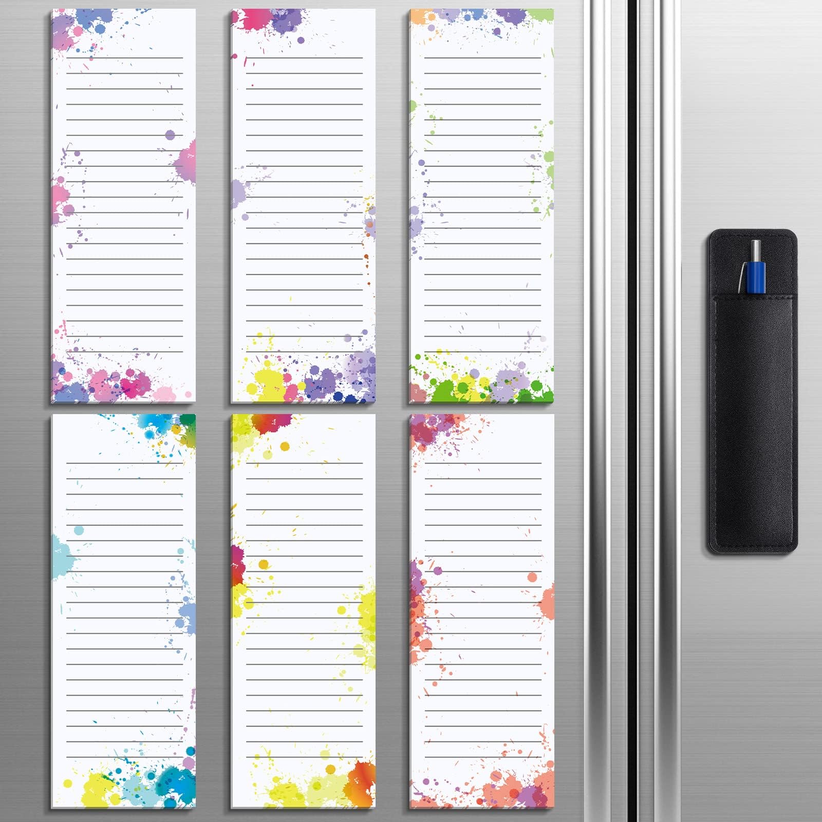 Amazon.com : Eunoir 6 Pack Magnetic Notepads for Refrigerator, Grocery ...