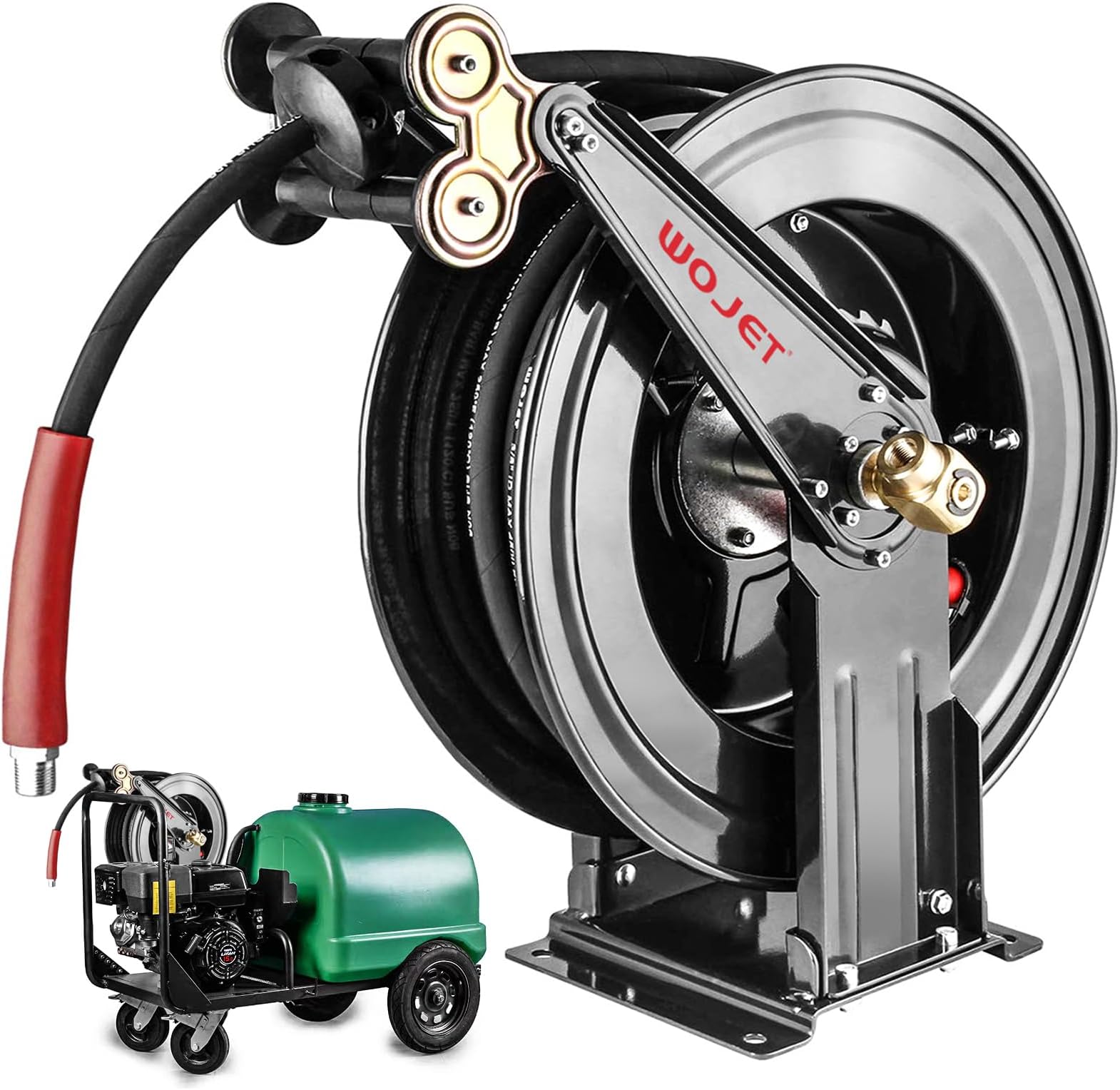 Amazon.com: FIXFANS High Pressure Washer Hose Reel for Water/Air/Oil, 3 ...