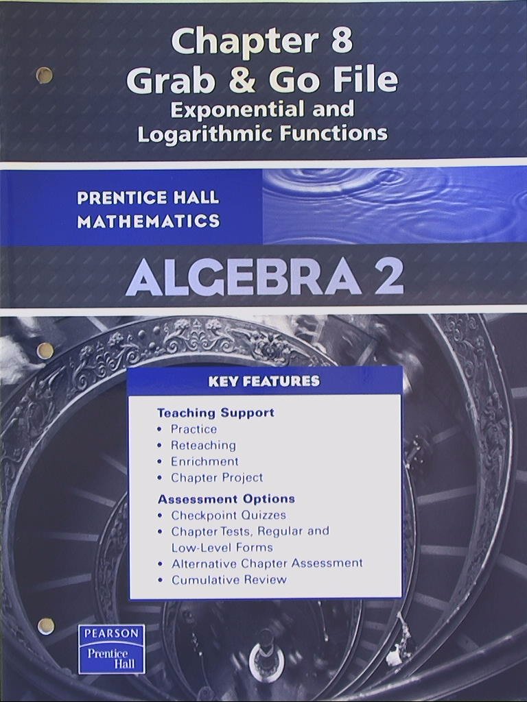 Prentice Hall Mathematics, Algebra 2, Grab & Go Chapter 8, Exponential ...