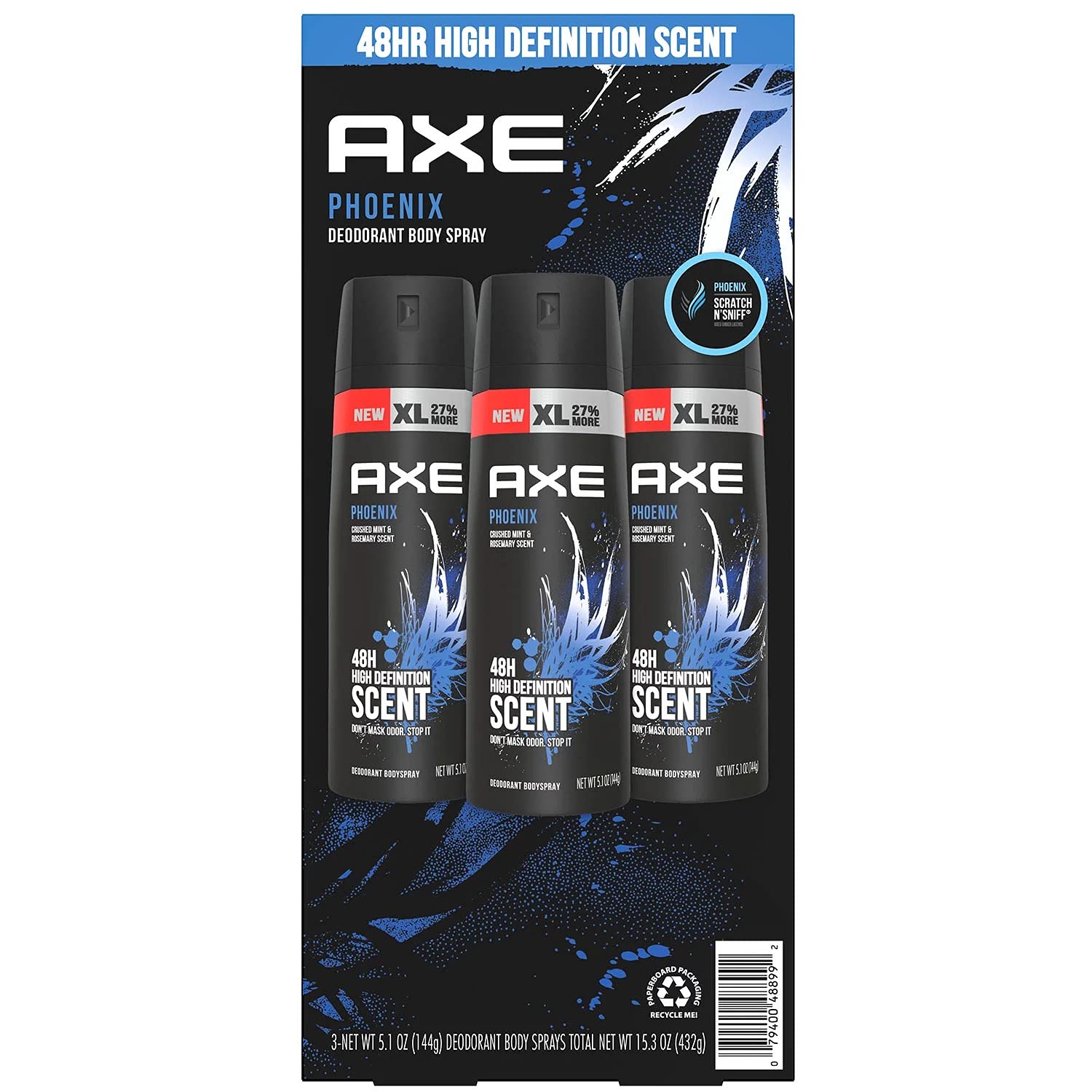 Amazon.com : AXE Dual Action Body Spray Deodorant Phoenix, 5.1 Ounce ...