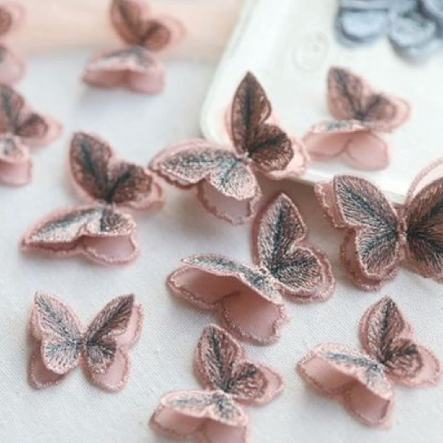 Amazon.com: 3pcs Double Layer Embroidery Butterfly Patches Colorful ...