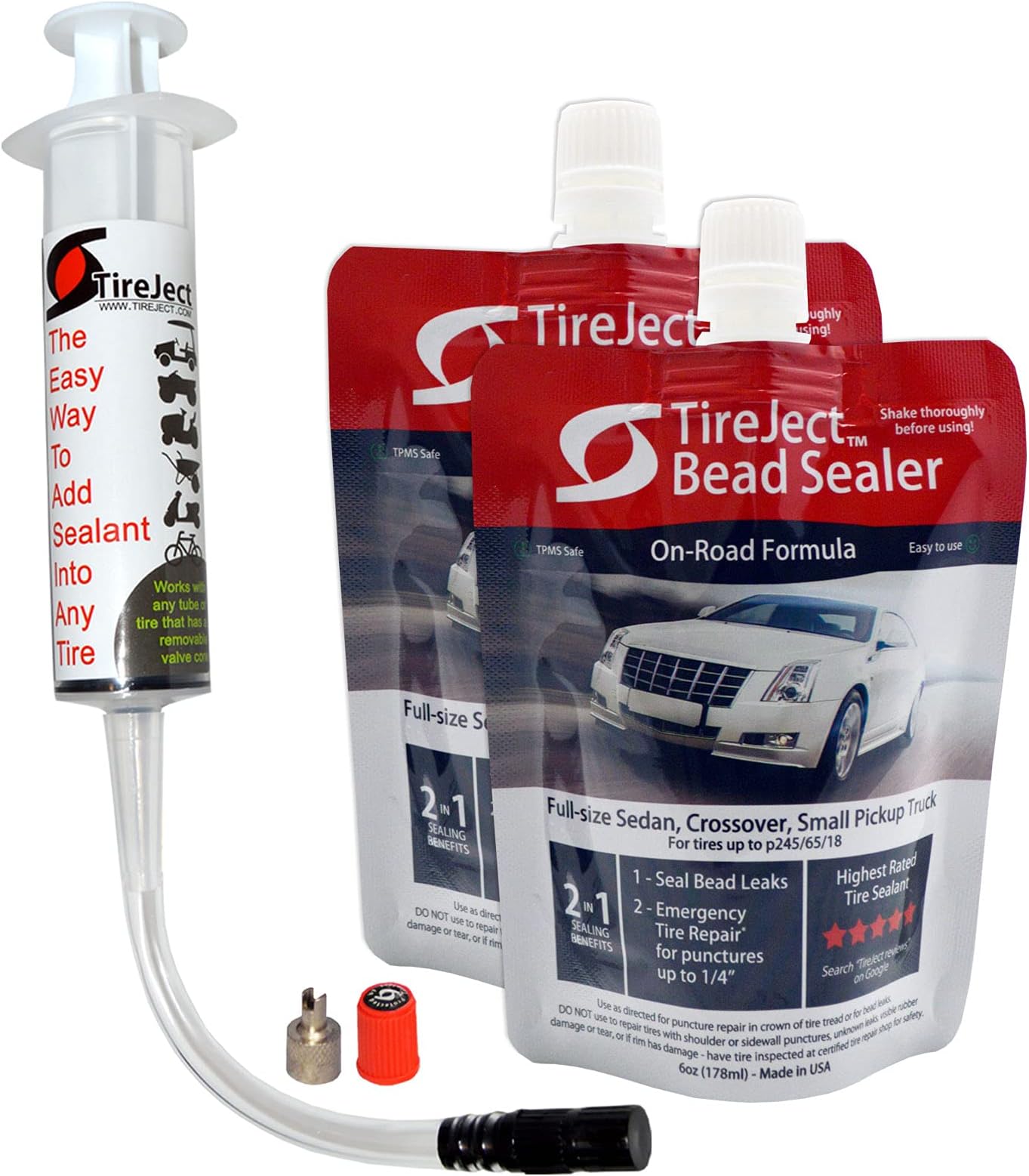 Amazon.com: TireJect Automotive Sedan, Crossover, Small Truck 2-in-1 ...