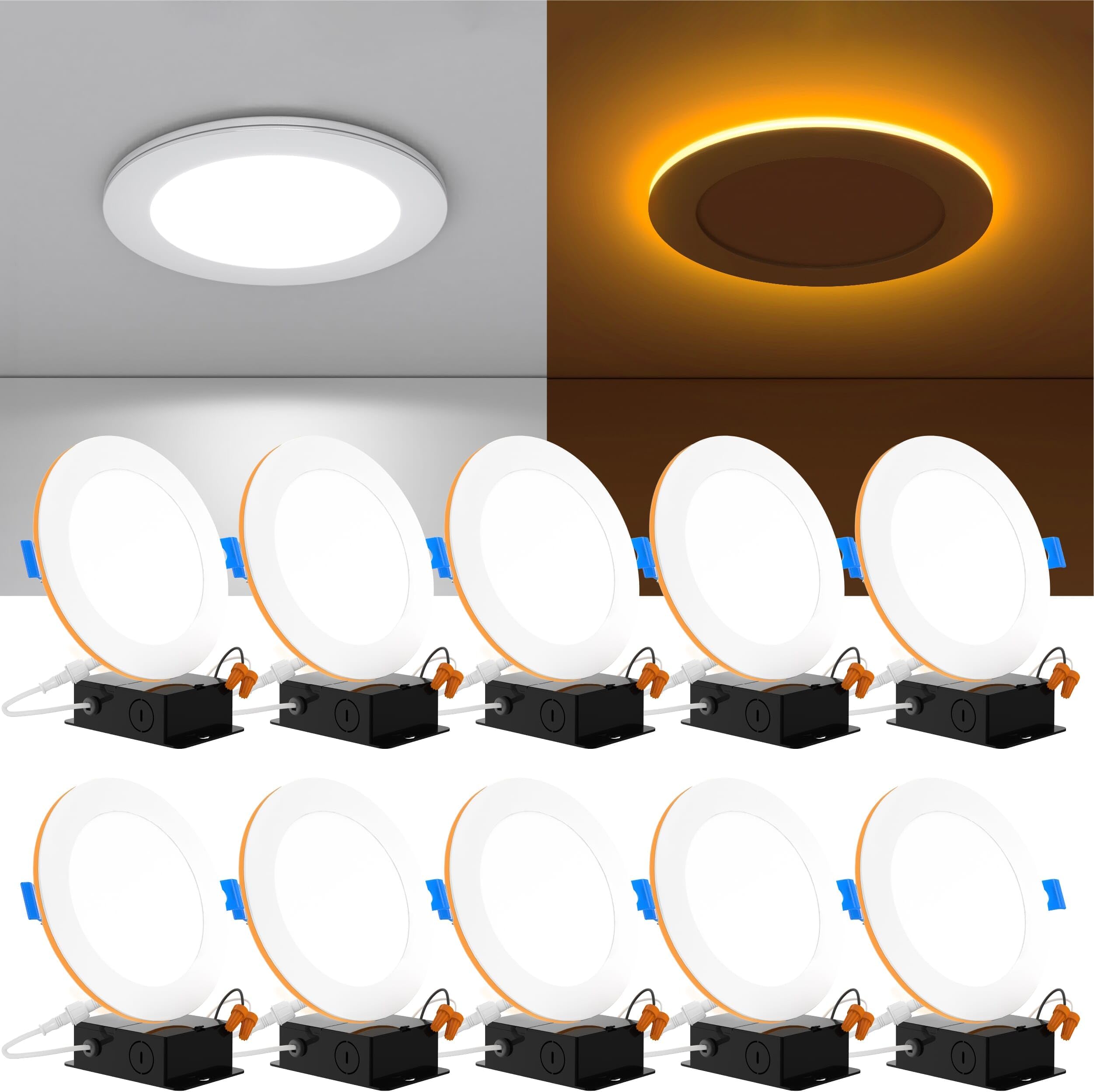 SEURON 6 Inch LED Flat Panel Light, Dimmable LED Panel 3CCT with ...