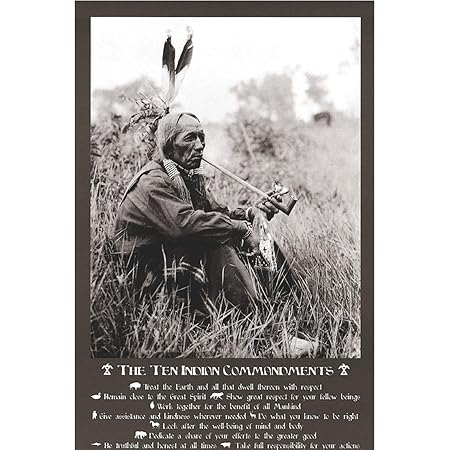 Amazon.com: BEYONDTHEWALL Archive Laminated The Ten Indian Commandments ...