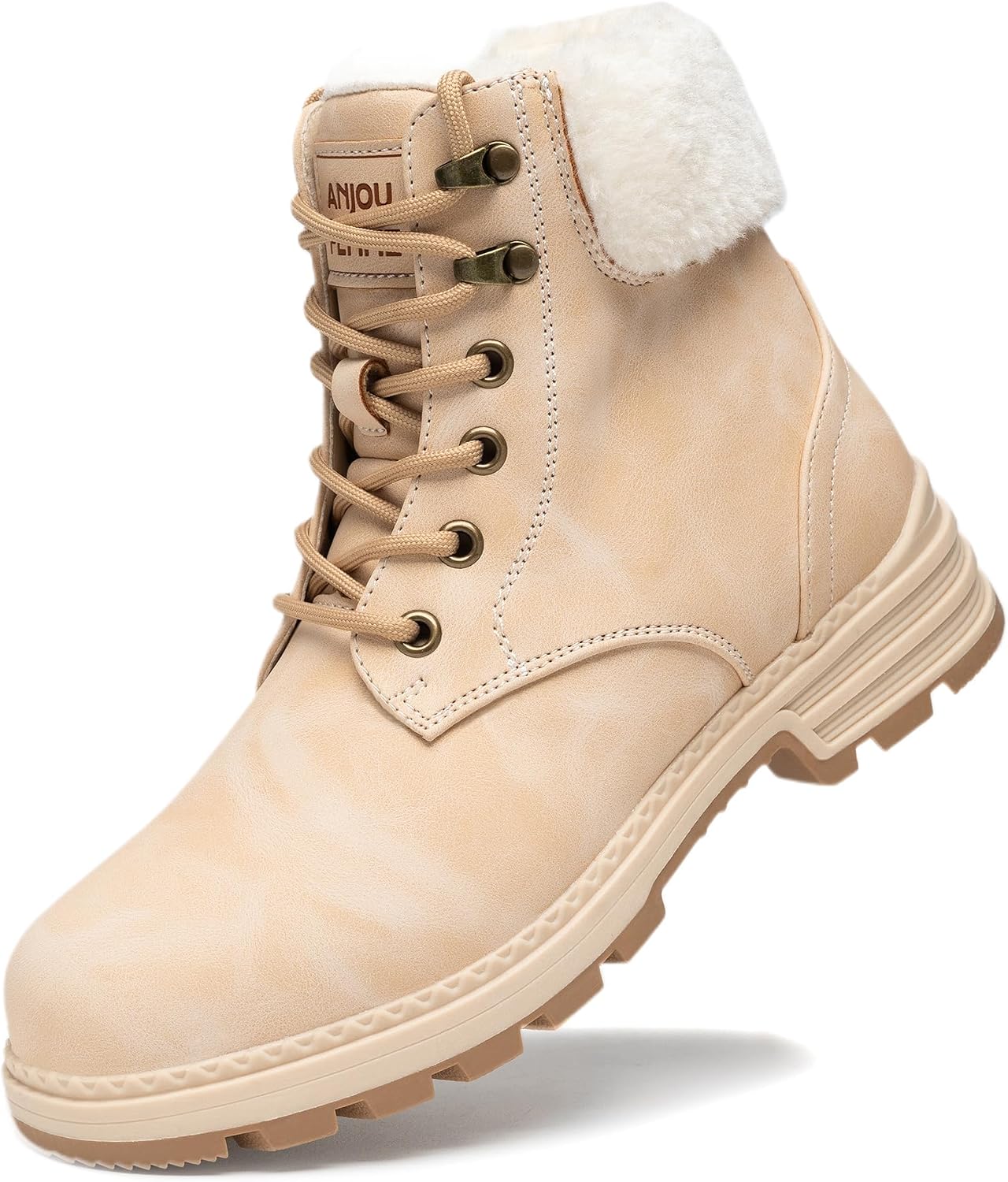 Amazon.com | ANJOUFEMME Winter Snow Boots for Women Waterproof, womens ...