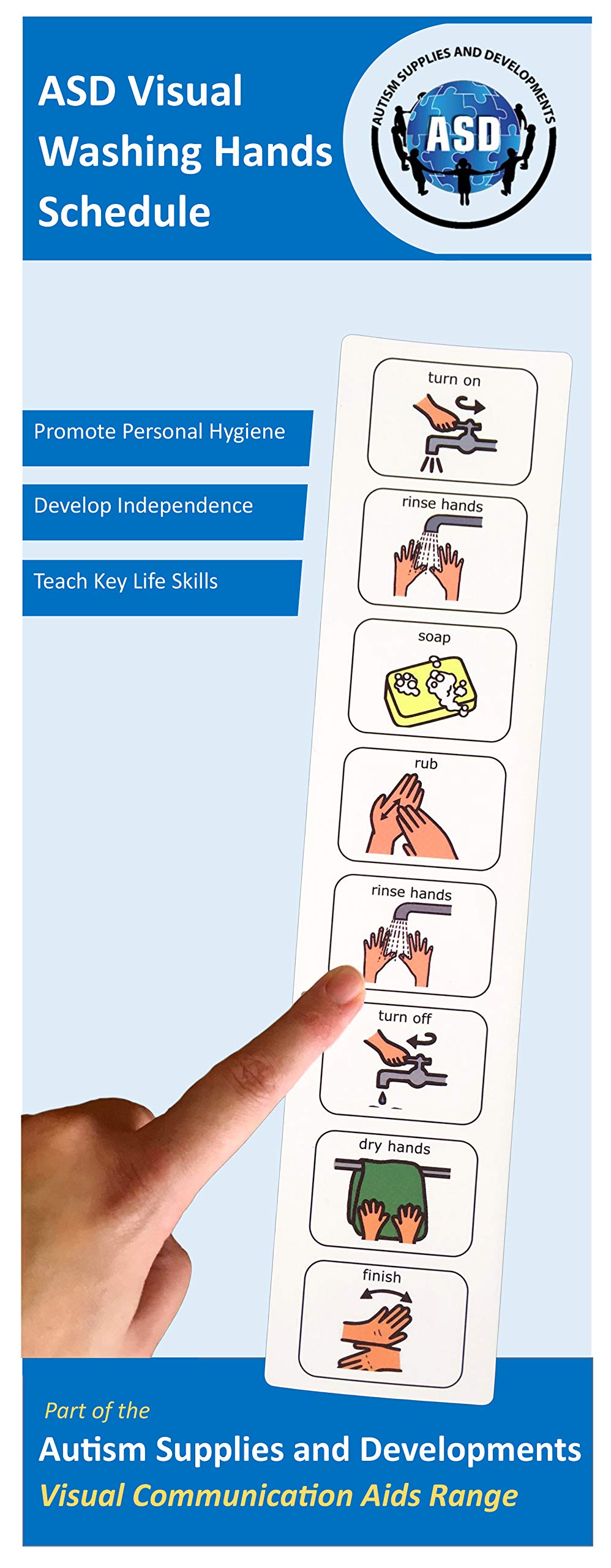 Buy Visual Washing Hands Schedule - easy clean routine board compatible ...