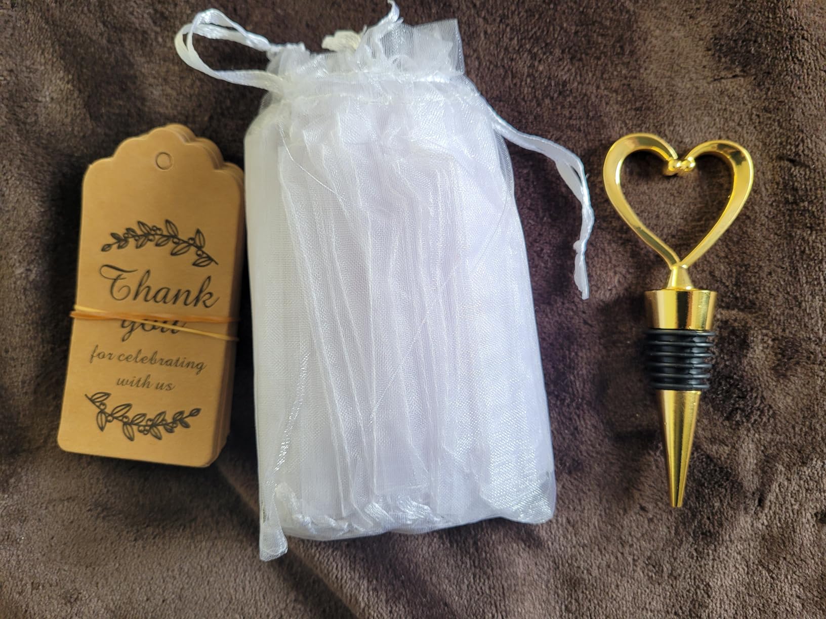 24PCS Heart Wine Stopper Party Favors Bridal Shower Love Wine Bottle ...